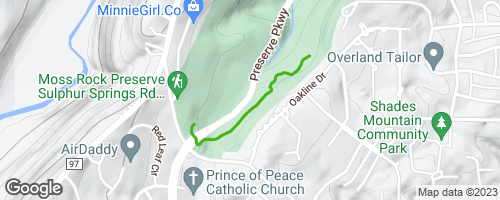 Moss Rock Preserve Red Trail Hiking Trail - Hoover