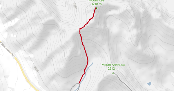 Mount Rae Route Hiking Trail - Canmore, Alberta