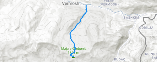 Vermosh - Maja Grebenit Trail Hiking Trail - Shkodër