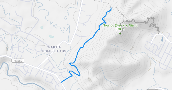 Kuamo'o-Nounou Trail Hiking Trail - Kapaa, HI