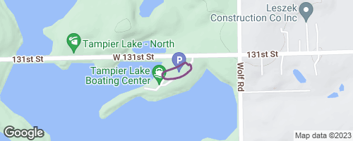 Tampier Lake Boating Center Parking Loop Multi Trail - Orland Park