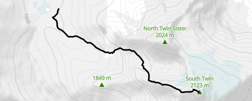 South Twin Peak Trail Hiking Trail - Glacier, Washington