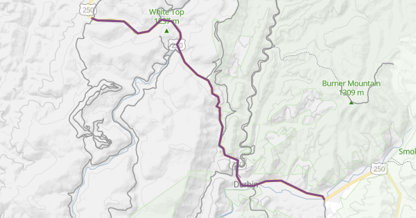 US Route 250 Mountain Biking Trail - Slatyfork, WV