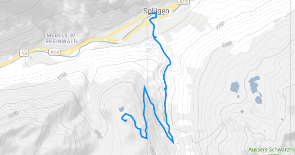 Tambo-Talweg (Bergstation Gondelbahn - Splügen) Hiking Trail - Rheinwald
