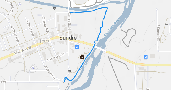 Fat Bike - Campground Riverside Trail Mountain Biking Trail - Sundre