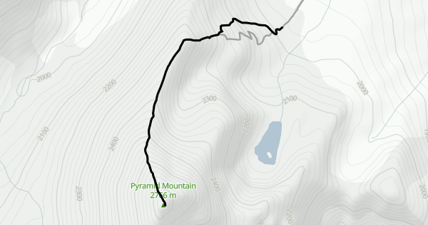 Pyramid Mountain Route Hiking Trail - Jasper, Alberta