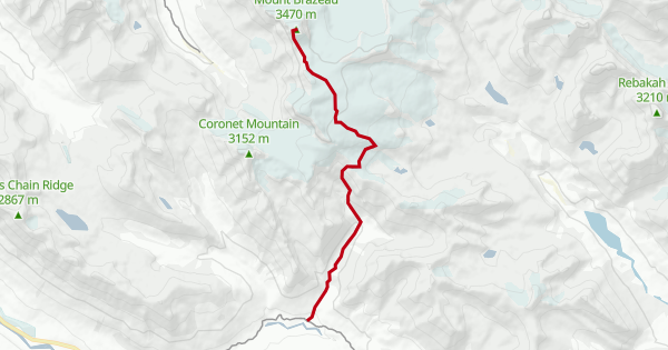 Mount Brazeau Route Hiking Trail - Jasper, Alberta