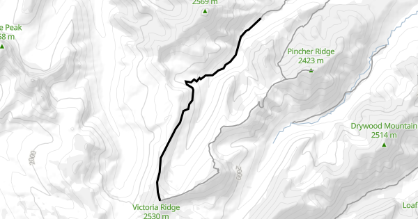 Victoria Ridge Route Hiking Trail - Pincher Creek, AB