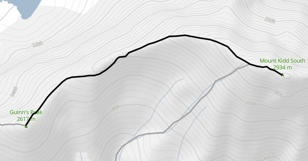 Mount Kidd South Route Hiking Trail - Canmore, Alberta
