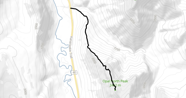 Opal North Peak Route Hiking Trail - Kananaskis Village
