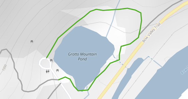 Grotto Mountain Pond Path Hiking Trail - Canmore, Alberta