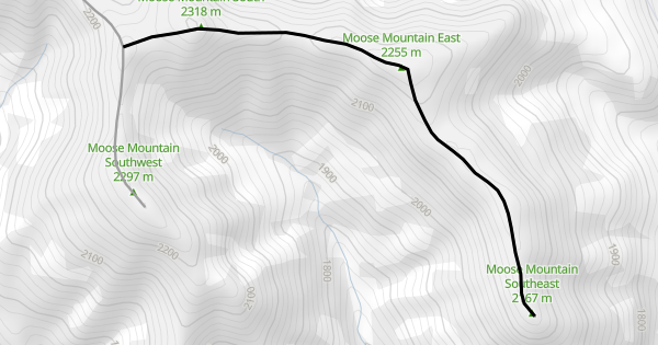 Moose Mountain Southeast Route Hiking Trail - Bragg Creek