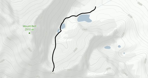 Mount Bell NE Route Hiking Trail - Banff, Alberta