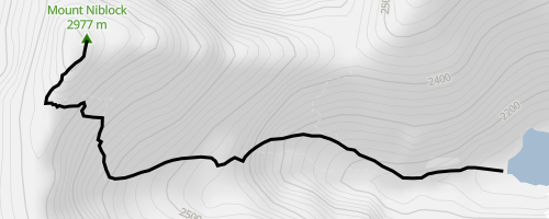 Mount Niblock Route Hiking Trail - Lake Louise, AB
