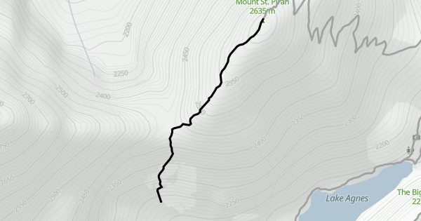 Mount St. Piran Route Hiking Trail - - Alberta