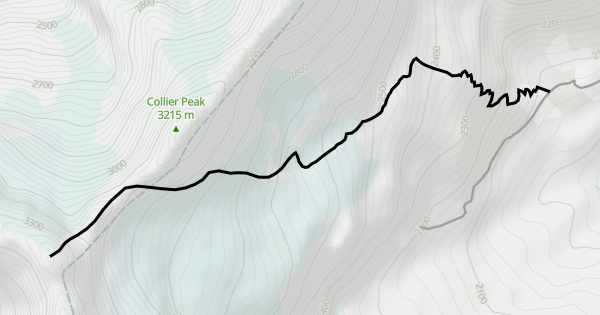 Mount Victoria North Peak Route Hiking Trail - - Alberta
