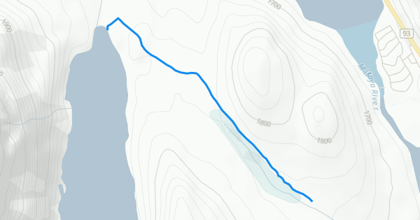 Chephren Lake Trail Hiking Trail - - Alberta