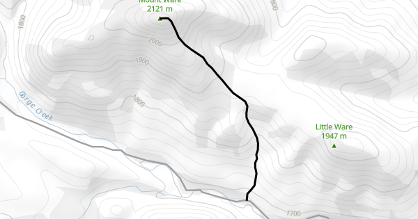 Mount Ware Route Hiking Trail - Diamond Valley, Alberta