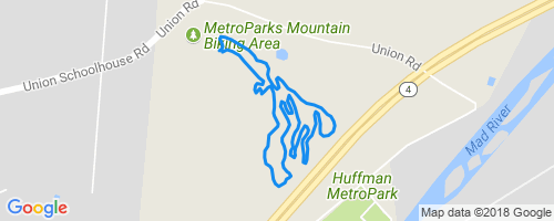 Creekside Mountain Biking Trail - Dayton, Ohio