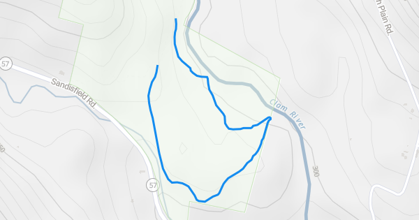 Clam River Loop Hiking Trail - Tolland, Massachusetts