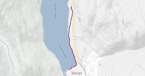 Slocan Valley Rail Trail - North section Mountain Biking Trail - Slocan, BC