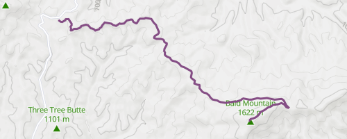 Palouse Divide Road with Bald Mountain Road Mountain Biking Trail ...