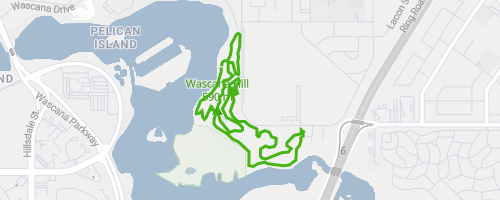 Wascana Hill Loop Mountain Biking Trail - Regina, SK